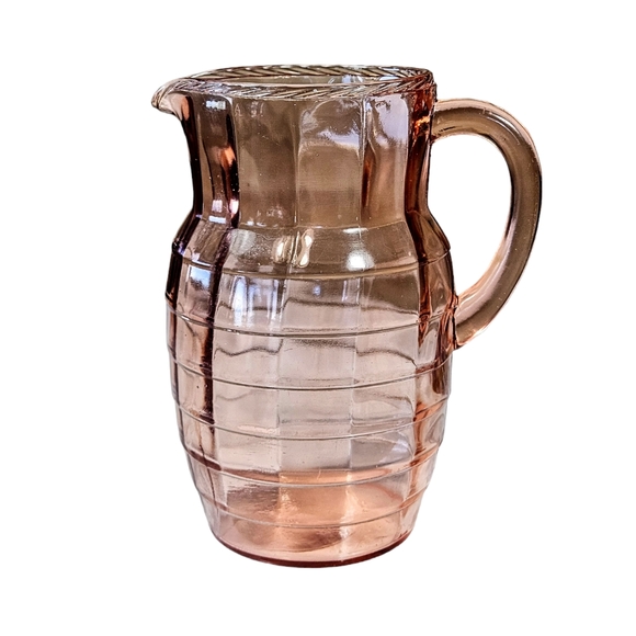 Anchor Hocking | Dining | Anchor Hocking Pink Block Depression Glass ...